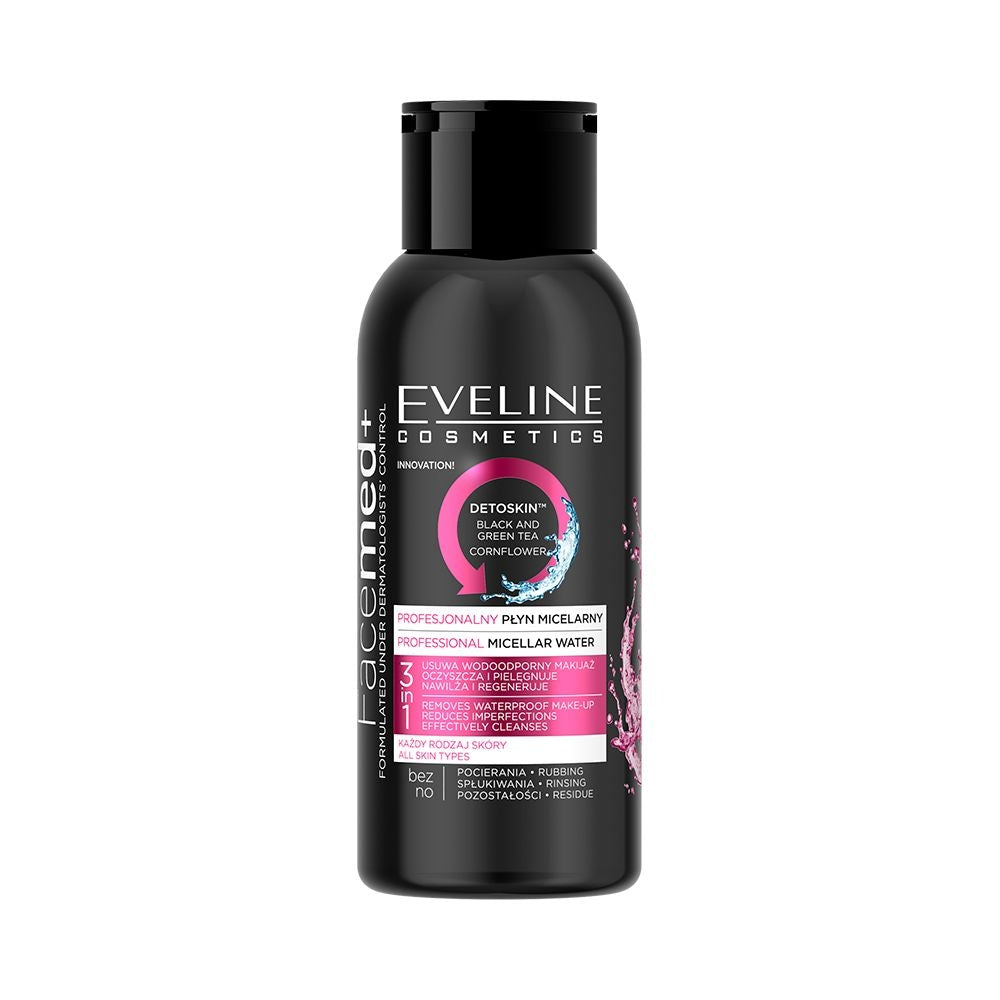 Professional makeup-remover micellar water, travel size – Eveline Cosmetics
