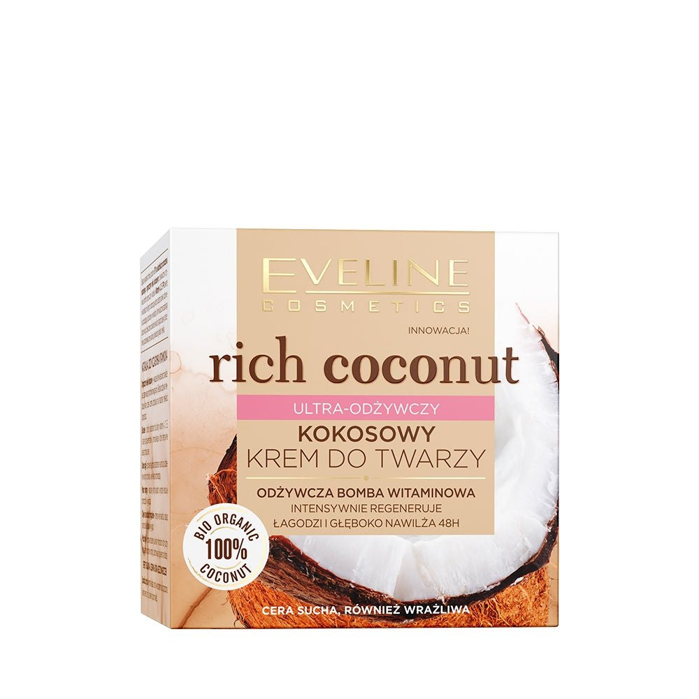 Rich Coconut Ultra-nourishing coconut face cream - Eveline Cosmetics ...
